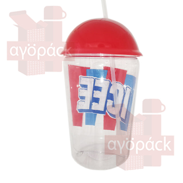 Vaso jumbo ICEE de plástico con tapa y popote. – Ayopaline